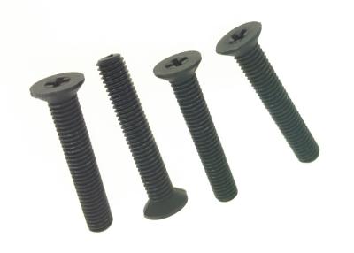 China M4 Phillips Drive Black Plastic Screws Countersunk Head Machine Screw for sale