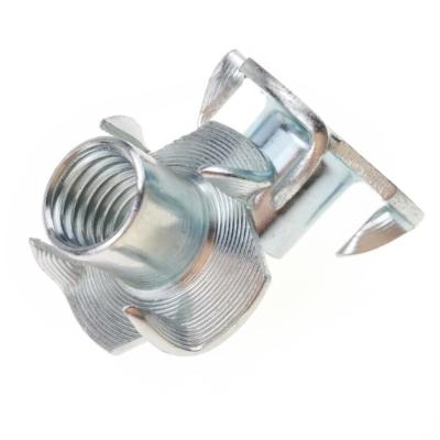 China M5 Thread Carbon Steel Tee Nuts For Furniture Insert Lock 4 Prongs for sale