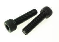 China Black Steel Hex Socket Head Allen Screw Fastener M5 Knurled Cup Head for sale