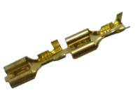China Polishing Metal Stamping Parts Golden Brass Female Terminals for Car for sale