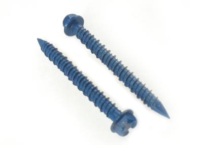 China Hex Washer Head Concrete Screws Blue Steel 7.5mm Fastener for Cement Board for sale