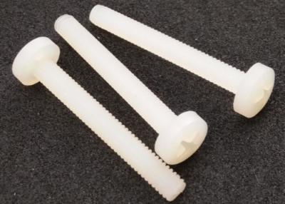 China M5 Cross Recess Round Head Nylon Screws White Plastic Fastener for sale