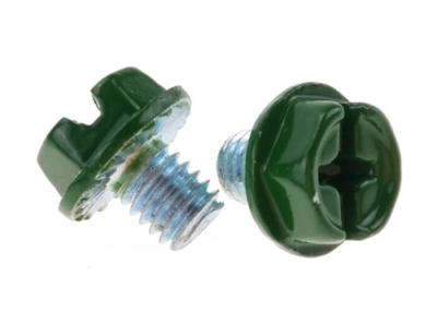 China M6 Painted Hex Washer Serrated Head Machine Screw Steel Phillips Slot Combination for sale