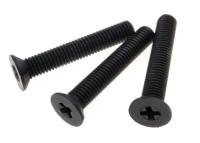 China CSK Head Black Nylon Screw M3 Machine Thread Plastic Fastener for sale