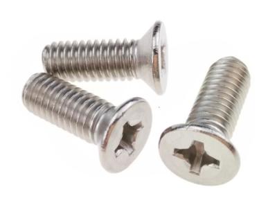 China M5 Stainless Steel Machine Screws A2 Flat Head Phillips Standard Fastener for sale