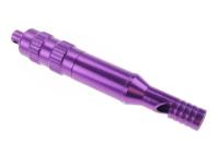 China Children Purple Aluminum Whistle Machined 70mm Lightweight Oxidation Finish for sale
