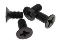 China Flat Head M4 Machine Screw Steel Black Zinc Phillips Drive DIN 965 for sale