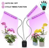 China ROHS 76W Full Spectrum LED Clip Grow Light 3 Head 360 Degree Flexible for sale
