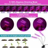 China ROHS 76W Full Spectrum LED Clip Grow Light 3 Head 360 Degree Flexible for sale
