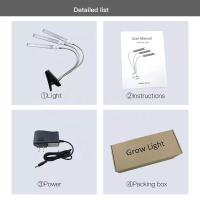 China ROHS 76W Full Spectrum LED Clip Grow Light 3 Head 360 Degree Flexible for sale