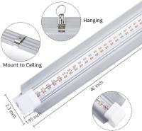 China 60W Hydroponics LED Grow Tube 120cm Good Heat Dissipation for sale