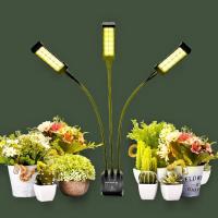 China Full Spectrum 380nm-800nm LED Clip Grow Light 3 Head Phytolamp FCC Certified for sale
