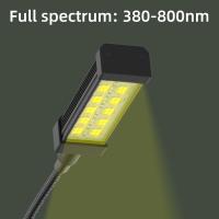 China Full Spectrum 380nm-800nm LED Clip Grow Light 3 Head Phytolamp FCC Certified for sale