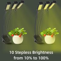 China Full Spectrum 380nm-800nm LED Clip Grow Light 3 Head Phytolamp FCC Certified for sale