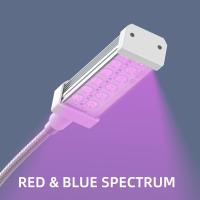 China Aluminum 4head Clamp On Led Grow Light Fixture 96W  With LCD Screen for sale