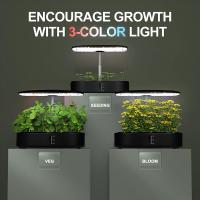 China 12 Pods Indoor Gardening System with LED Grow Light Height Adjustable Plants Germination Kit 24W Home Garden for sale