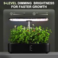 China 12 Pods Indoor Gardening System with LED Grow Light Height Adjustable Plants Germination Kit 24W Home Garden for sale