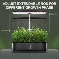 China 12 Pods Indoor Gardening System with LED Grow Light Height Adjustable Plants Germination Kit 24W Home Garden for sale