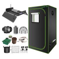 China grow tent with 480w led panel, folable dimmable timing, for weed growing, 4x4ft cover, 120x120x200 for sale