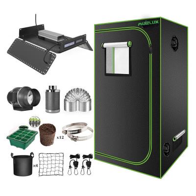 China grow tent with 480w led panel, folable dimmable timing, for weed growing, 4x4ft cover, 120x120x200 for sale
