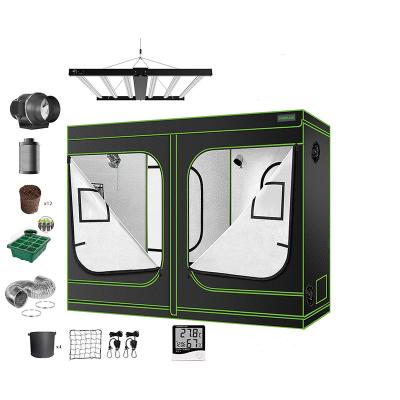 China 8X4FT Grow Tent Complete Kit For Weed Indoor Growing, 240x120x200cm, With High Efficiency 800W Grow lamp Foldable for sale