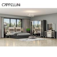 China Wooden Modern Double Leather King Size Bed Set Home Furniture Modular Wood Queen Full Luxury Bedroom Sets Furniture for sale