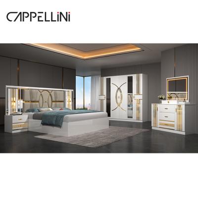 China Wholesale Cheap Price Luxury Wooden King Size Leather Bed Double Master Room Home Luxury Full Mdf Bedroom Sets Furniture for sale