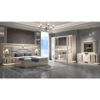 China Modern Luxury Wood Frame Double King Size Bed Set Villa Home Master Room Queen Leather Wooden Mdf Full Furniture Bedroom Sets for sale