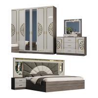 China Chambre a Coucher Complet De Luxe Bedroom Sets Modern Luxury king Size Bed Double Home Room Wooden Frame Bedroom Furniture Set for sale