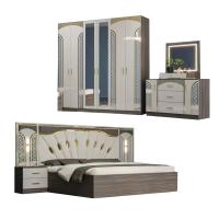 China Chambre a Coucher Complet De Luxe Bedroom Sets Modern Luxury king Size Bed Double Home Room Wooden Frame Bedroom Furniture Set for sale
