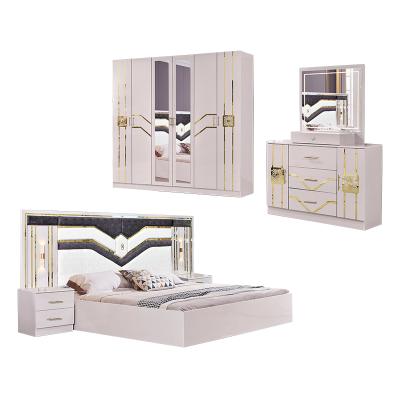 China Wholesale Price Complete Bedroom Sets Furniture Double Bed Wooden Frame Modern Luxury Full Home king Size Bedroom Furniture Set for sale