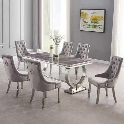 China European Style Royal Luxury Wood Dining Table Turkish Royal Style Metal Luxury Dining Table and Chairs Set 6 Seater Furniet 8 Seater Chairs Home Furniture Dining Room Large Classic Wooden Dining Table for sale
