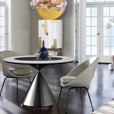 China Modern Design Restaurant Metal Base Gold Dining Table 4 6 Seater Chair Set Home Furniture Dining Room Luxury Dining Table for sale