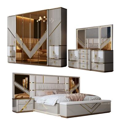 China Wholesale Turkish Complete Luxury Bedroom Sets Home Storage Double Bed Room Wooden Frame King Size Modern Bedroom Furniture Set for sale
