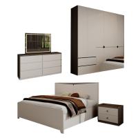 China Modern 3 5 Star Hotel Complete Bedroom Sets Wooden Bed Double Home Storage Space Saving King Size Luxury Bedroom Furniture Set for sale