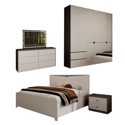 China Modern 3 5 Star Hotel Complete Bedroom Sets Wooden Bed Double Home Storage Space Saving King Size Luxury Bedroom Furniture Set for sale