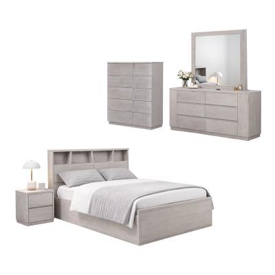 China Modern Complete Bedroom Sets Master Room king Size Bed Double Hotel Home Storage Solid Wood Frame Luxury Bedroom Furniture Set for sale