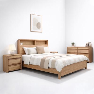 China American Classic Solid Wood Complete Bedroom Set king Size Bed Double Home Room Modern Luxury Wooden Bedroom Furniture Set for sale