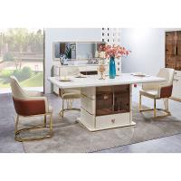 China White Modern Luxury Dining Table Set 6 Seater Wood Dining Room Furniture Complete Home Wooden Frame Dining Table Set 4 Chairs for sale