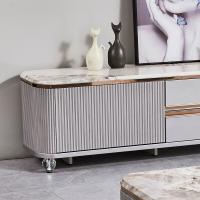 China Modern Design Luxury Wooden TV Stand Home Furniture Drawer Storage Marble Slate Top Large Long Wood Living Room TV Cabinet for sale