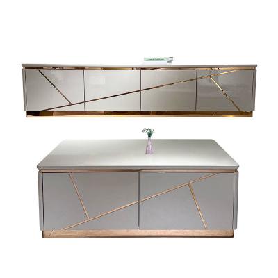 China Modern Design Wood Living Room Tv Cabinet Storage Home Furniture Luxury Style Wooden MDF Tv Stands for sale