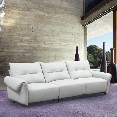 China Italian Style Minimalism White Modular Couch Living Room Sofa Set Furniture Modern Luxury Home Lounge Sectional Leather Sofa for sale