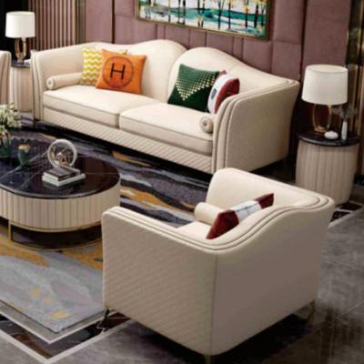China Modern Villa Modular L Shape Living Room Sofa Set Home Furniture Leisure Corner Luxury Leather Sectional Sofa for sale