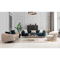 China American Design Modular Leather Sofa Set Furniture 3 2 1 Seater Sectional Modern Luxury Velvet Fabric Chesterfield Sofa for sale
