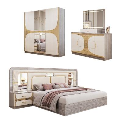 China Foshan Wholesale Cheap Turkish Bedroom Sets king Size Bed Frame Luxury Home Room Suite Wooden Modern Bedroom Furniture Set for sale