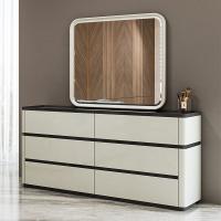 China Chambre a Coucher Complet Luxury Bedroom Sets Lighted Headboard king Size Bed Wooden Frame Double Modern Bedroom Furniture Set for sale