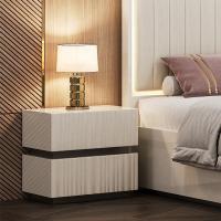 China Modern Luxury king Size Bedroom Sets Double Bed LED Headboard Hotel Home Master Room Complete Wooden Bedroom Furniture Set for sale