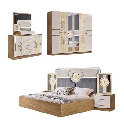 China Chambre a Coucher Complet Turkish Bedroom Sets Cheap Wholesale Master Room king Size Bed Wooden Modern Bedroom Furniture Set No reviews yet for sale