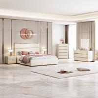 China Light Luxury Places Meuble De Chambre Modern Complete Bedroom Sets Furniture Wooden Frame Double Luxury king Size Bed Room Set for sale