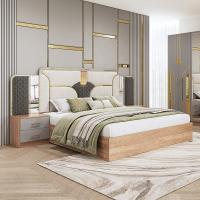 China Chambre a Coucher Complet Turkish Bedroom Sets king Size Bed Room Double Wooden Frame Cheap Luxury Modern Bedroom Furniture Set for sale